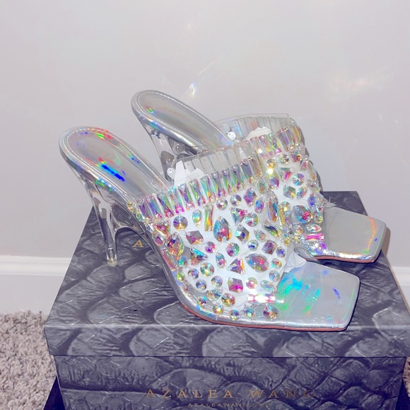 Shoes | Azalea Wang Iridescent Glass Heels | Poshmark